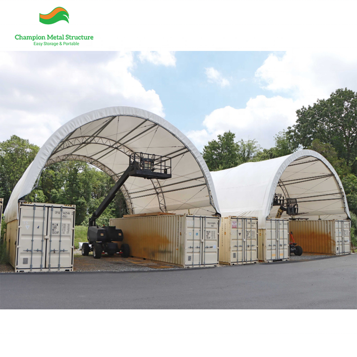 Durable 4080ft Shipping Container Canopy Shelter - Champion Metal