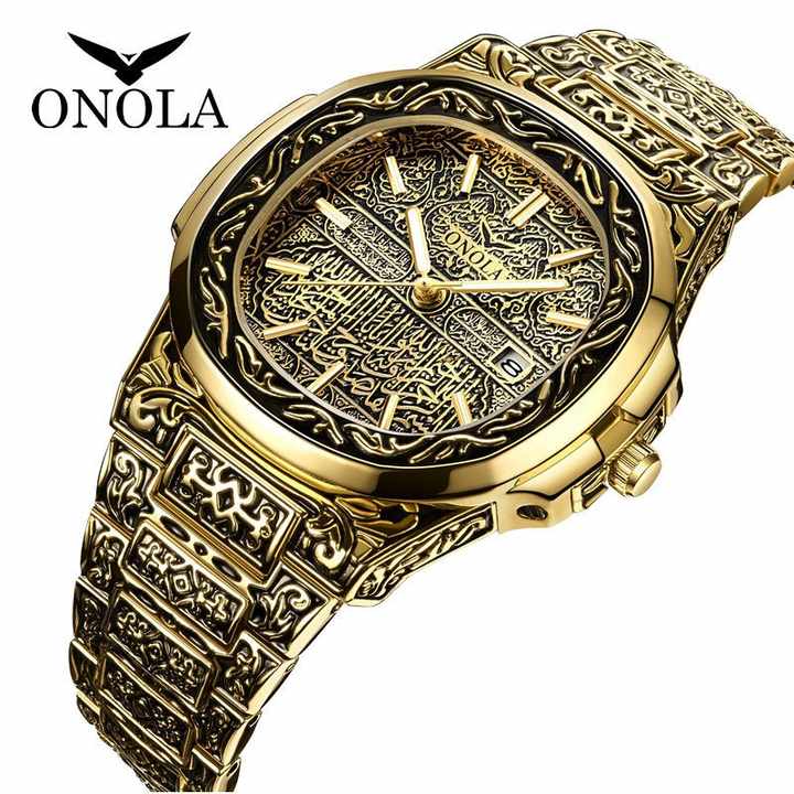 ONOLA Luxury Gold Watches for Men - Quartz Wrist Timepieces