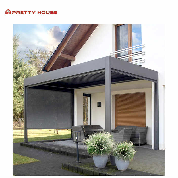 Aluminum Waterproof Louver Gazebo Outdoor Bioclimatic Awning