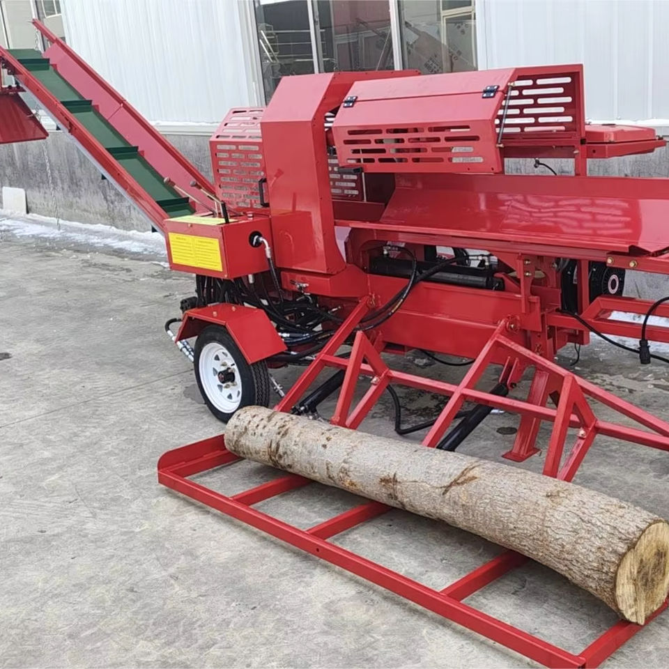 Forestry Machinery Wood Splitter 27Ton Firewood Processor Machine with ...