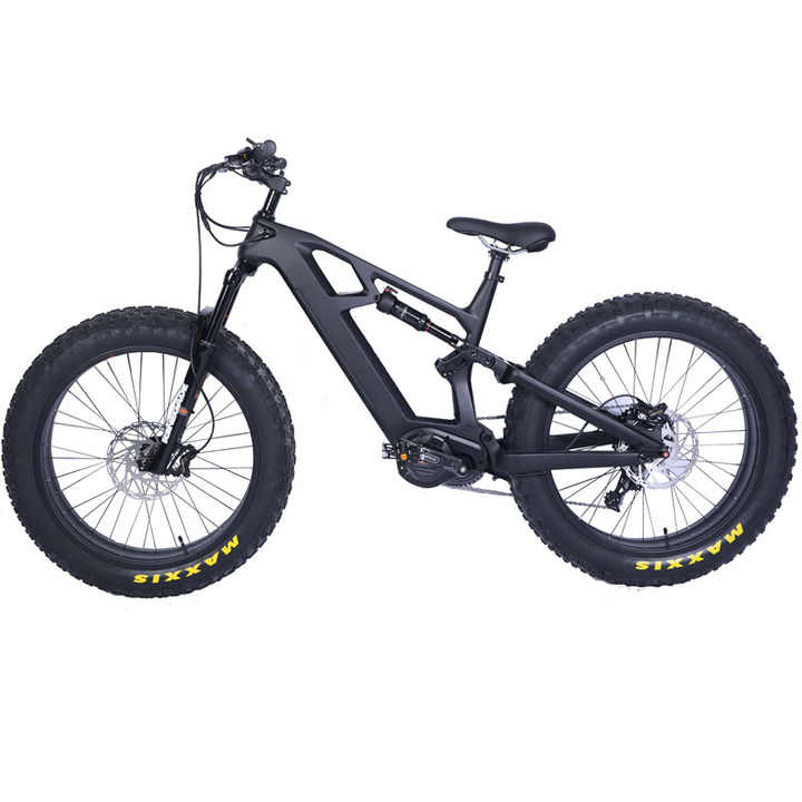 2025 New Carbon Fiber Fat Ebike 48V 1000W Full Suspension