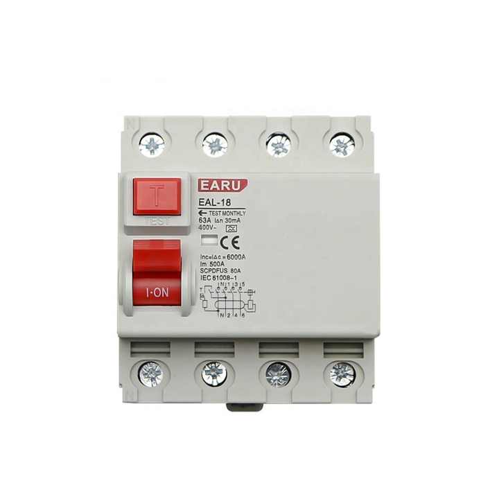 4P a Type 30mA RCCB RCD ELCB Electromagnetic Residual Current Earth Leakage Circuit Breaker AC ...