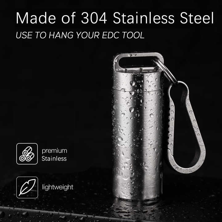 304 Stainless Steel Pill Case - Waterproof & Airtight EDC