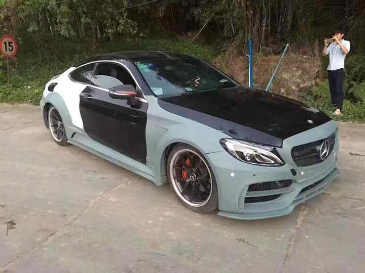 PD wide body kit for W205 c-class C63 c63s coupe C200 c250 c300 c43 ...