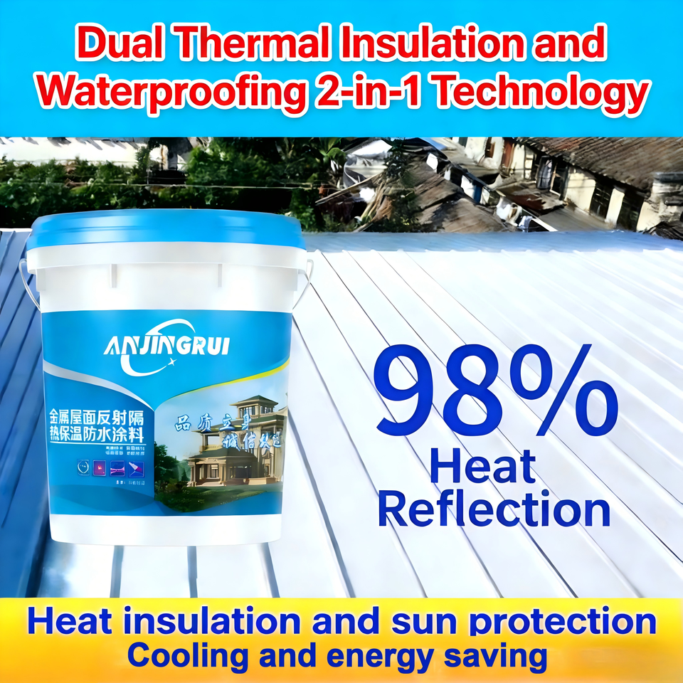 High Elasticity Heat Reflective Waterproof Coating for Metal Roofs and ...