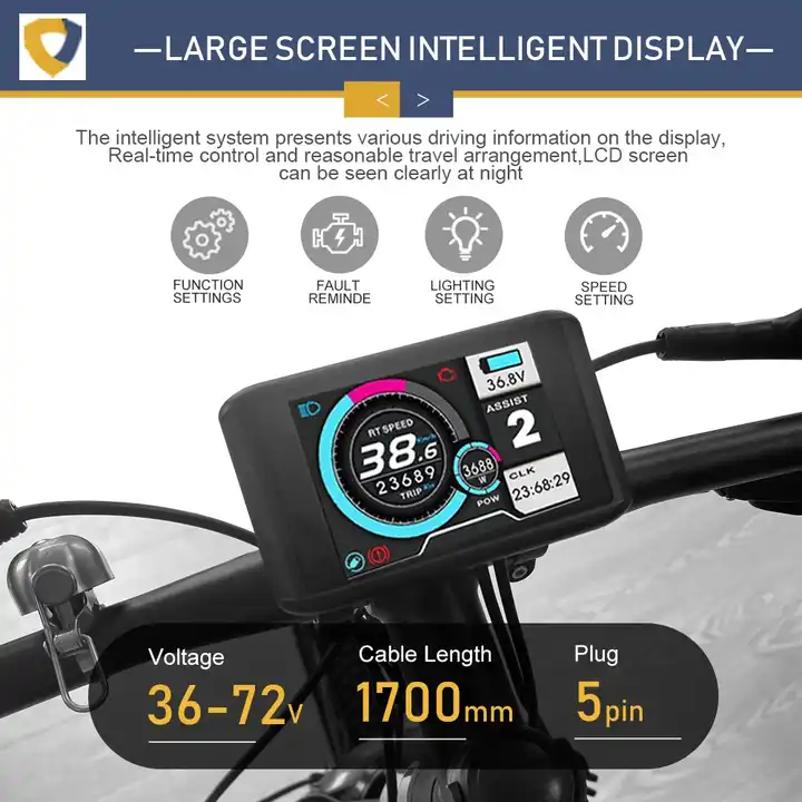 Ebike 36V/48V Controller 17A 26A 30A Three-Mode Sine Wave with LCD UKC1 ...