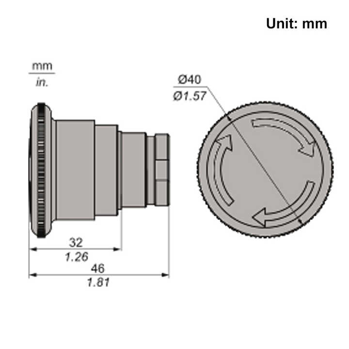 Original XB2B Series Push Button Switch ZB2BS54C Locking Emergency Stop ...