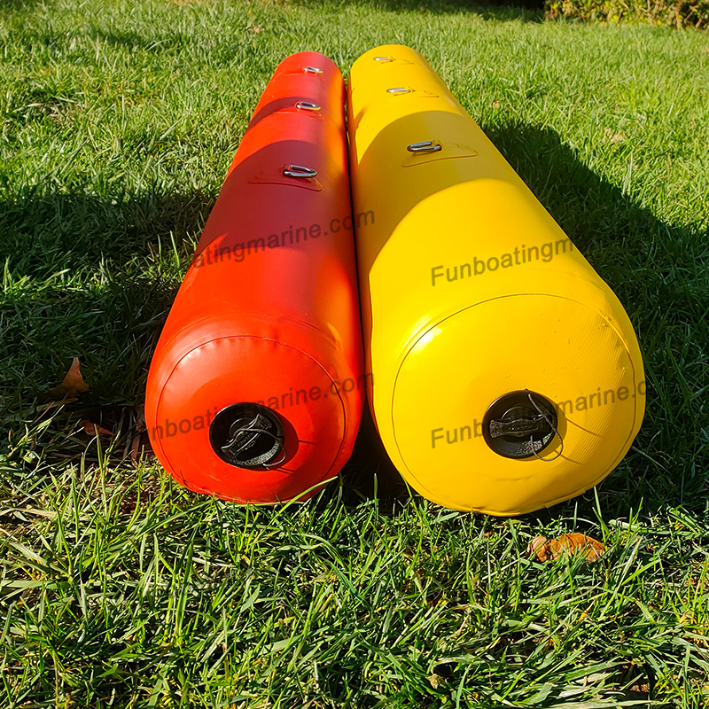 Boat Bumpers 4 Pack 24-Inch Inflatable With Ropes - PVC Dock Fenders ...