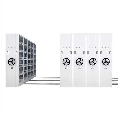 Mechanical File Storage System Metal Archive Shelving Mobile Compactor ...