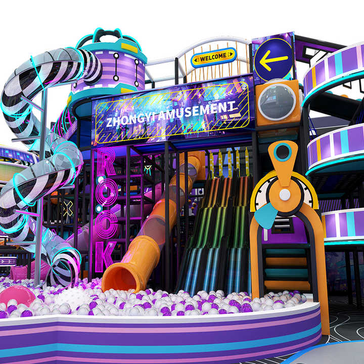 High Quality Custom Indoor Playground Soft Play Equipment LED Slide ...