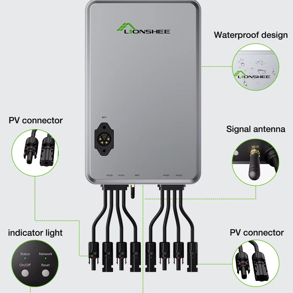 Lionshee 1600W Smart Solar Hub - IP65 Waterproof Balcony System with ...