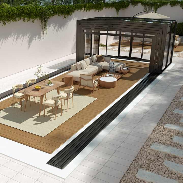 Modern Professional Aluminum & Steel Standalone Glass House Movable ...