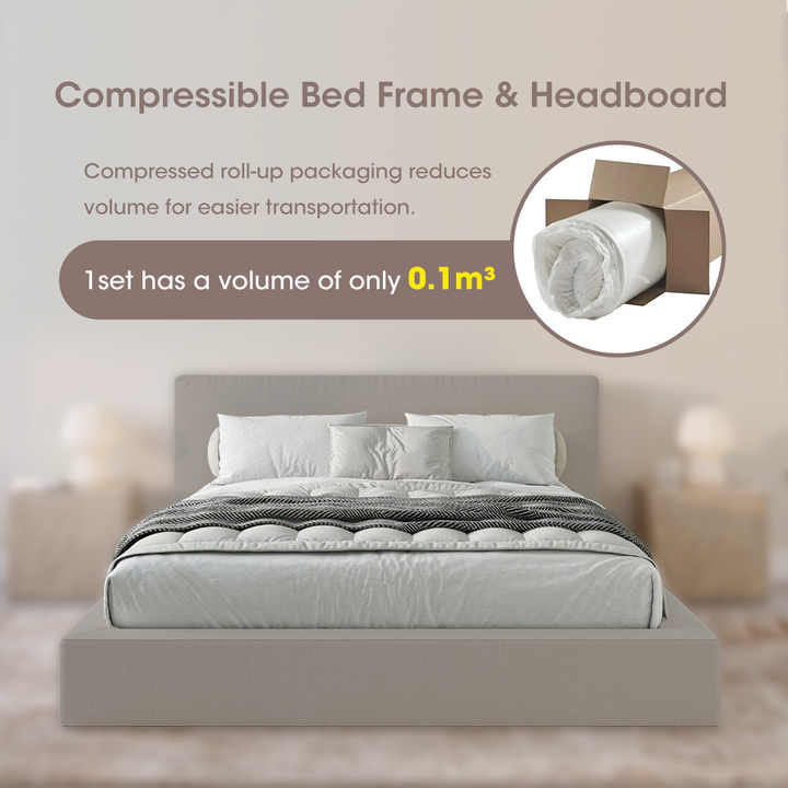 Manufacturer Customize Compressible Foam Bed Set Soft Bed Frame velcro ...