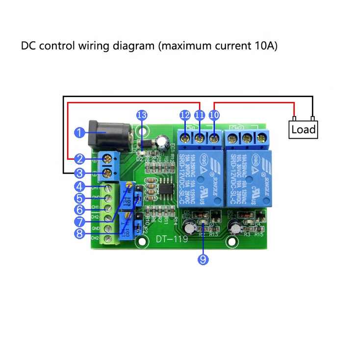 Taidacent LM393 Dual Comparator Voltage Relay - Two Way Voltage ...