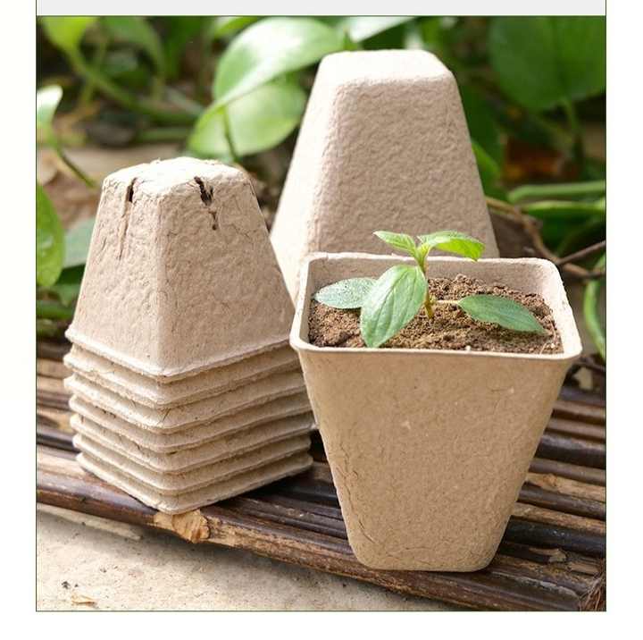 Biodegradable Pulp Seedling Tray Reusable Peat Basin for Garden Plants ...