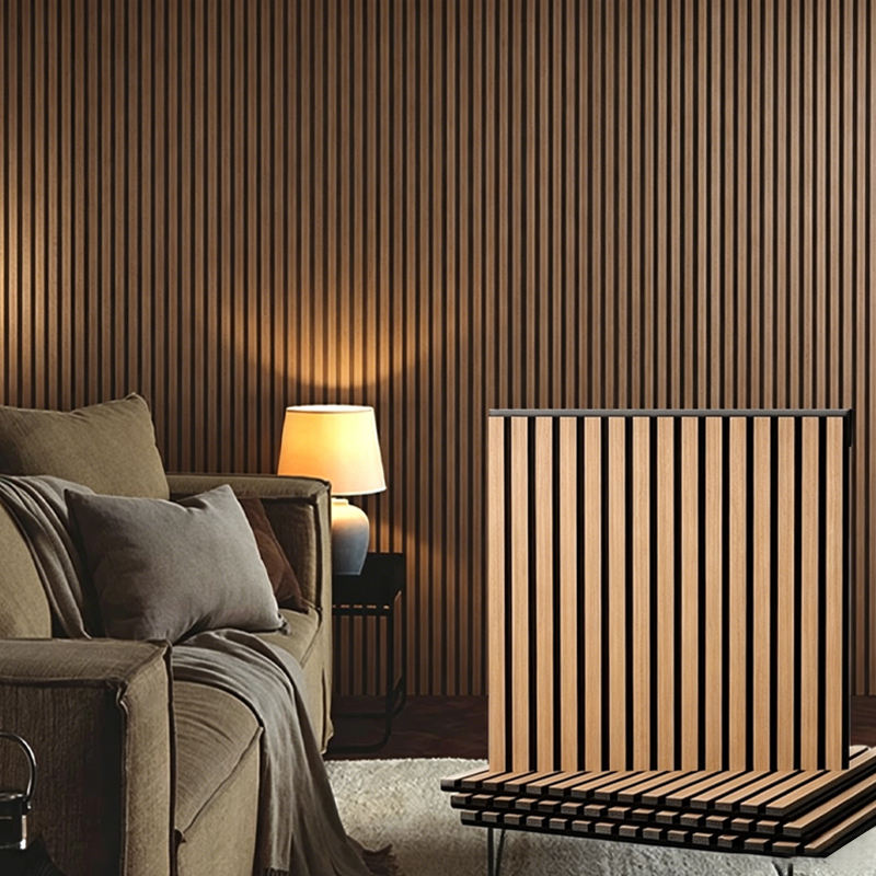 Natural Wood Veneer Acoustic Panels Design Wood Slat Wall Akupanels ...