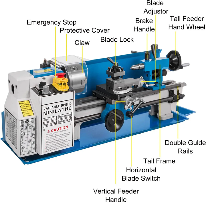 SMAC Mini Lathe - Multifunctional Light Duty Metal Work Machine