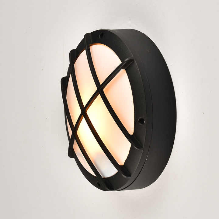 Black Bulkhead Light - Oval Outdoor LED 12W Efficiency