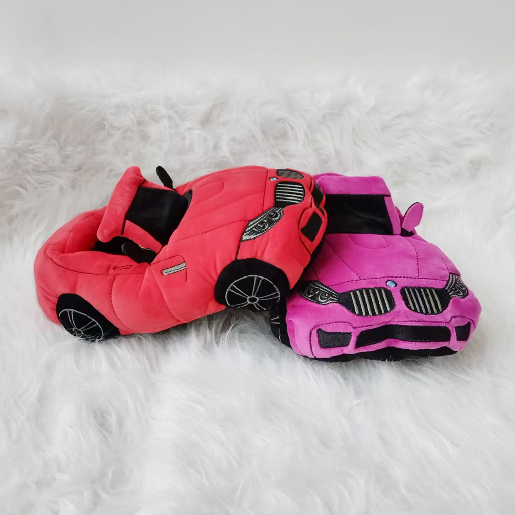 Racing Car Slippers - Soft Anti-Slip Warm Plush Design