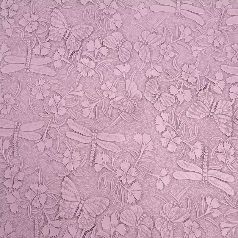 Unique printed design PVC synthetic leather fabric handbag and luggage ...