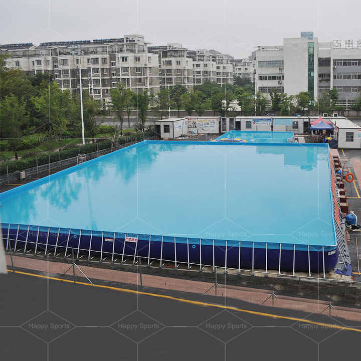 Large Above Ground Pools Pvc Rectangular Metal Steel Frame Swimming ...