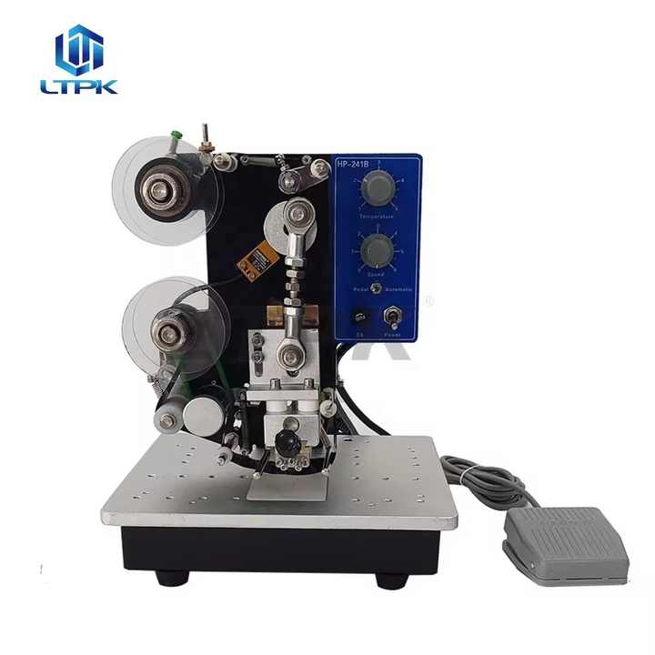 Semi Automatic 241B Ribbon Heat Transfer Hot Stamping Batch Numbers ...
