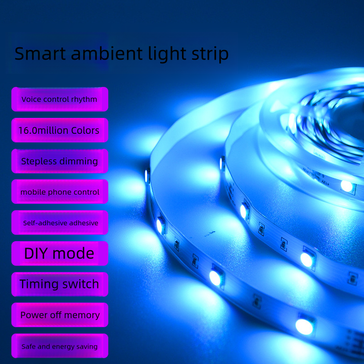 Smart LED Strip Lights - Customizable RGB with Voice Control