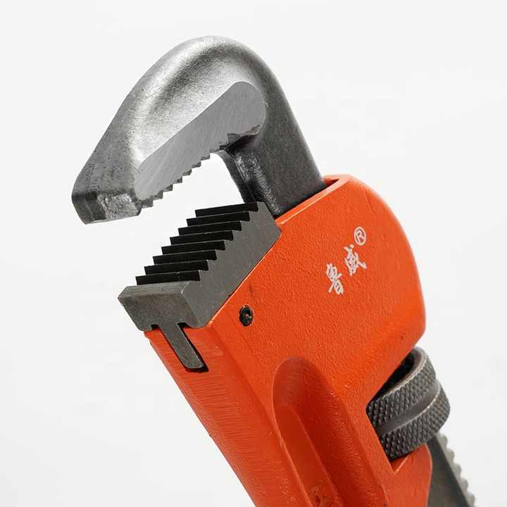 8" Pipe Wrench - Durable American Type Heavy Duty Steel