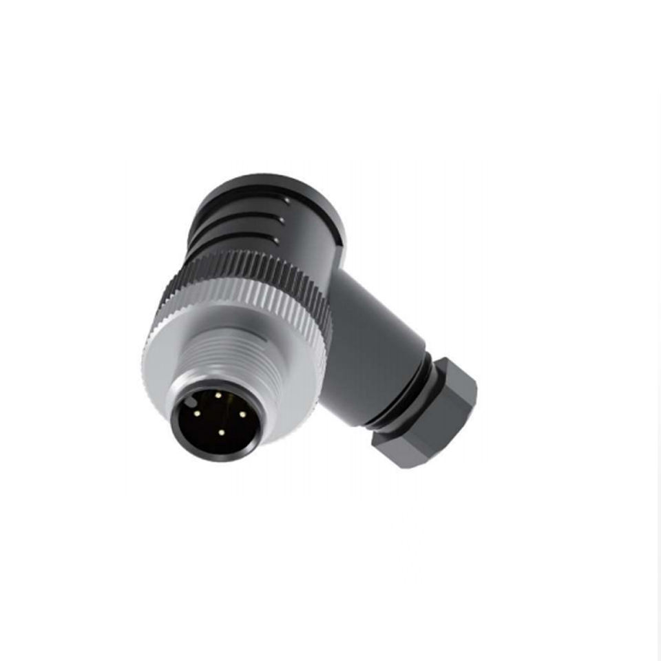 M12 Assembled Metal Shell Screw Lock 4pins IP67 Waterproof Industrial ...