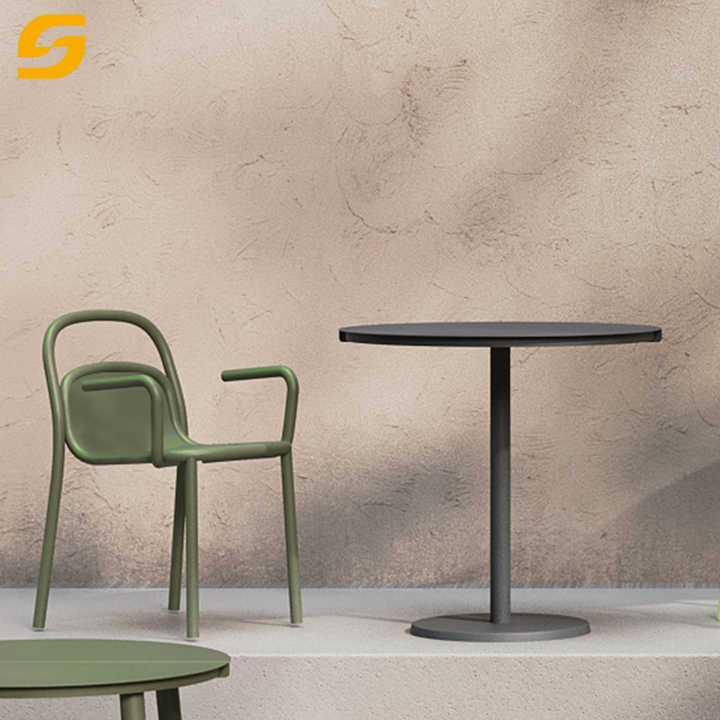 Modern Luxury Metal Aluminum Cafe Table and Chairs Waterproof Rust ...