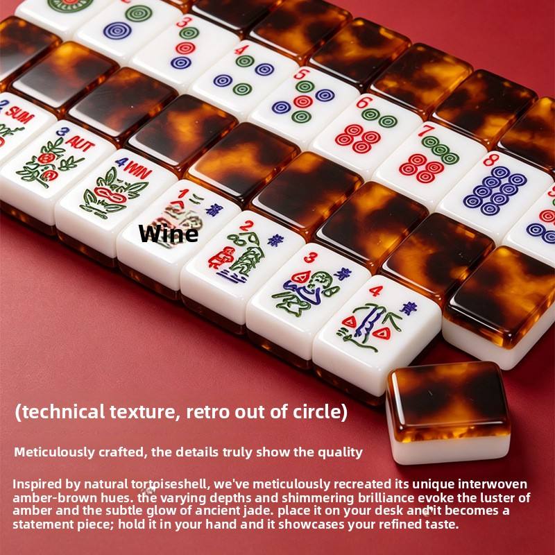 Mahjong Tile Set (166 Tiles) Tortoiseshell Pattern Design Scratch ...