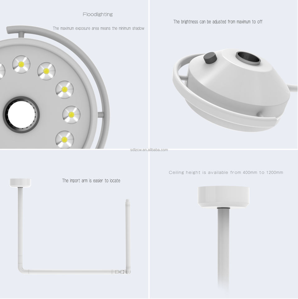 LZ Ceiling-mounted and Ceiling Recessed LED Surgical Lights Veterinary ...