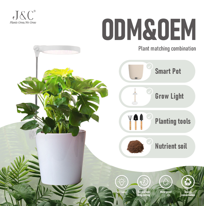 J&C Sleek Flicker-Free Full Spectrum LED Grow LightUSB-Powered Dimming ...