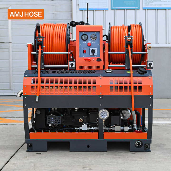 AMJ WSS3030 300Bar30lpm Sewer Jet Machine RS4 Drain Cleaning Machine GX800 Jetter Machine for ...