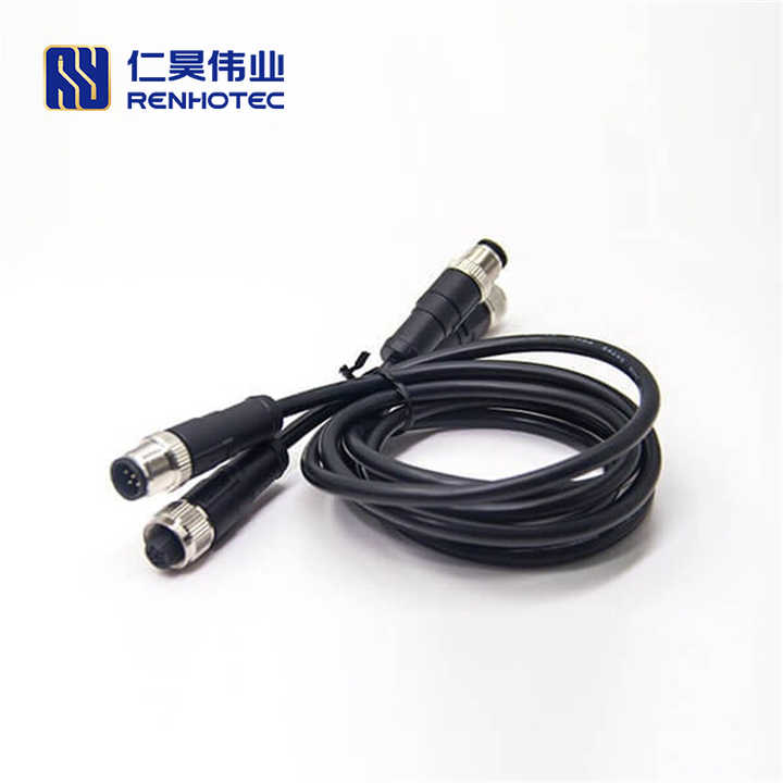 M12 Connector 4 Pin - Shielded Overmolded Cable Solutions