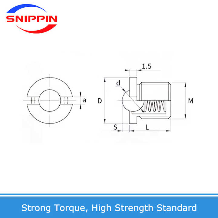Positioning Beads 304 Stainless Steel Thread Flange Spring Ball Plunger ...