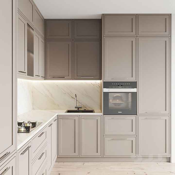 Luxury Modern Kitchen Cabinets Classic American Style Panel Wood Hinge ...