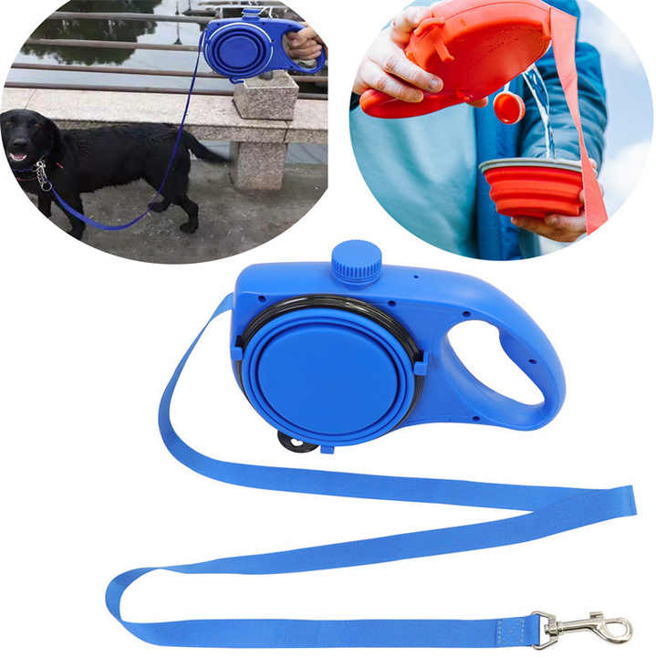 3 Dog Retractable Leash - Portable Pet Leash with Poop Bag Holder