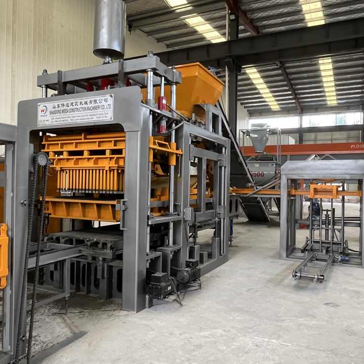 High-end Fully Automatic Concrete Brick Making Machine Interlocking Block Making Machine Cement ...