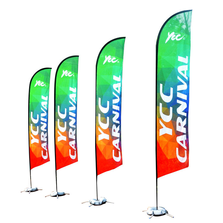 Polyester Outdoor Flying Advertising Flags Beach Feather Flag ...