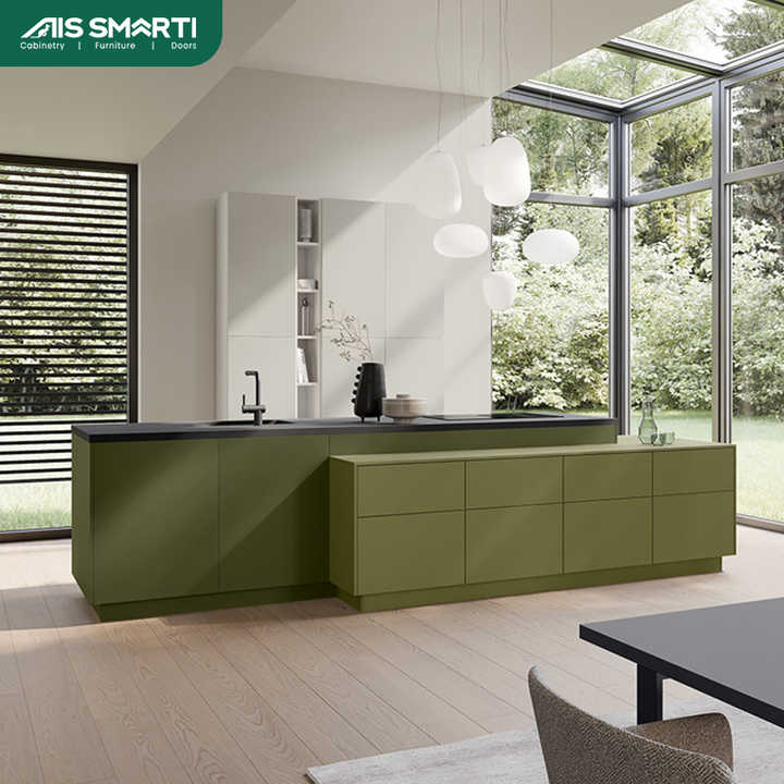 AIS SMARTI Modular Kitchen Cabinets Colors Finish High Quality Lacquer ...