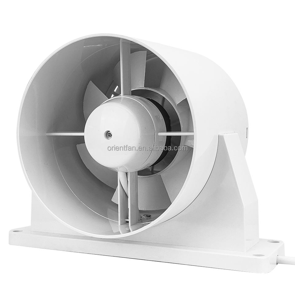 Inline Duct Fan Blower Fan Plastic Blades Low Noise Tube Duct Mount ...