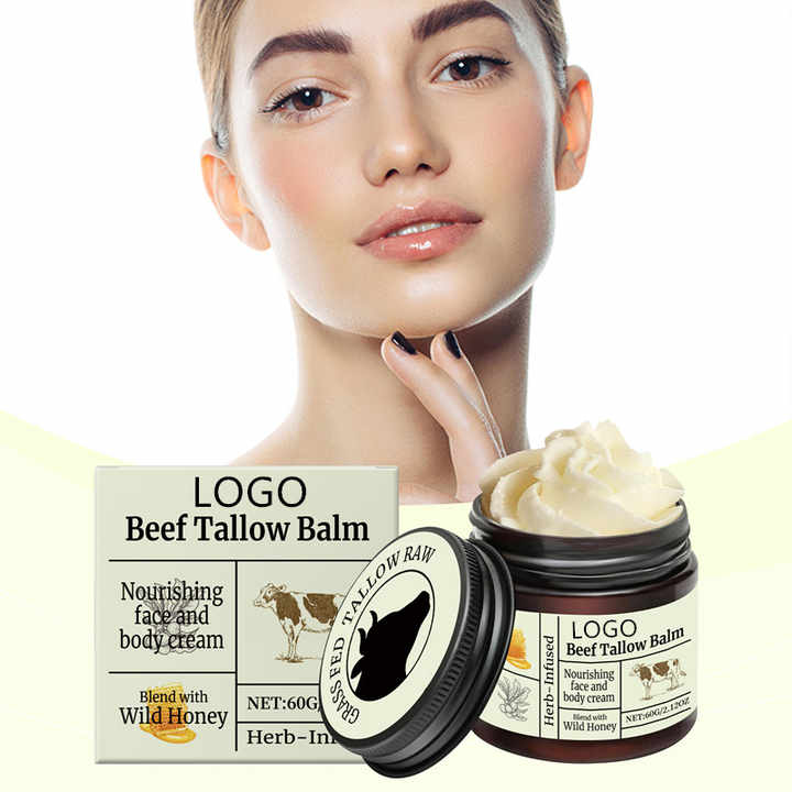 OEM Organic Halal Certified Beef Tallow Skincare Honey Balm Vanilla ...