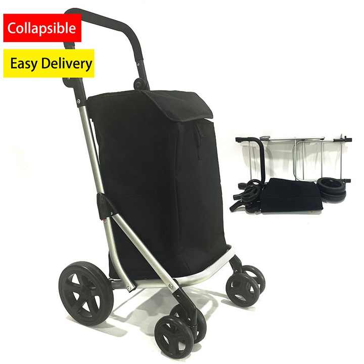 Custom Logo Wheeled Rolling Market Vegetable Detachable Collapsible ...