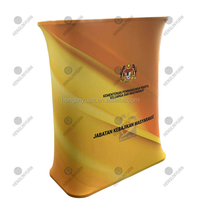 HLY Custom Pop up Counter Foldable Trade Exhibition Counter Table Pop ...