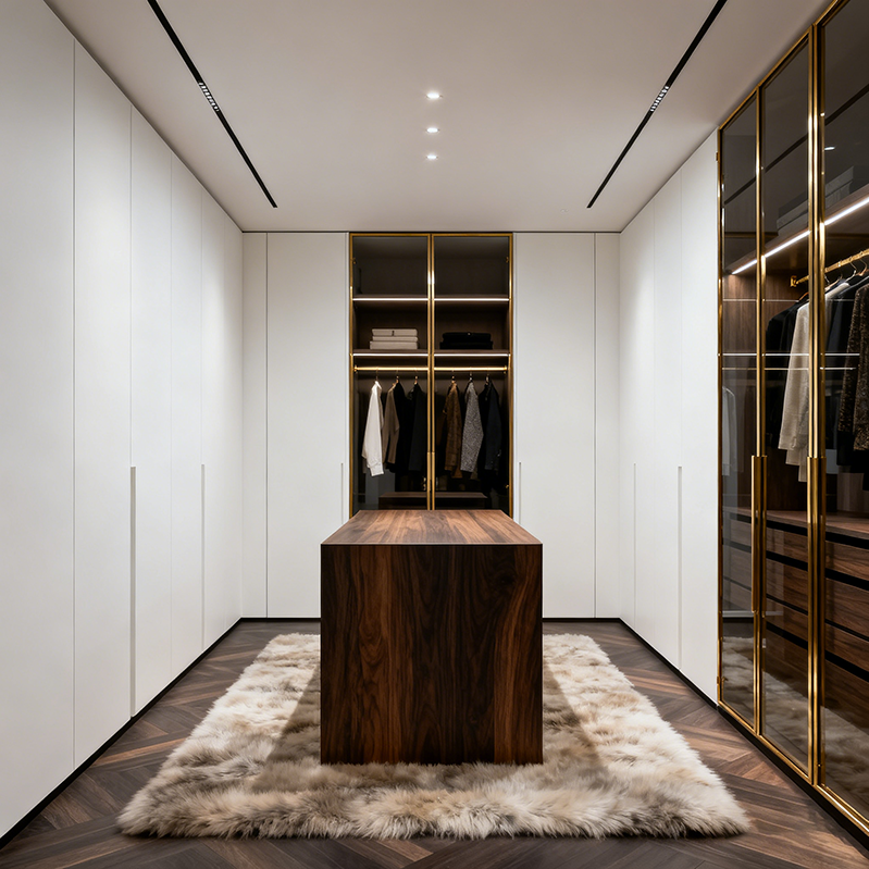 Open Walk-in Closet 2025 Custom Design Modern Wooden Wardrobe Creating ...