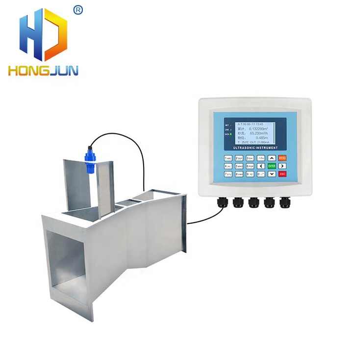 HOP830 RS485 River sewage parshall flume ultrasonic open channel flow meter Ultrasonic Flowmeter ...