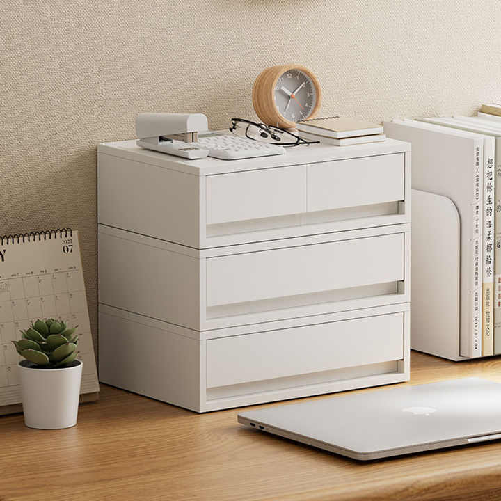 Portable Plastic Desk Organizer, Stackable Desktop Organizer Drawers for Office Closet Home ...