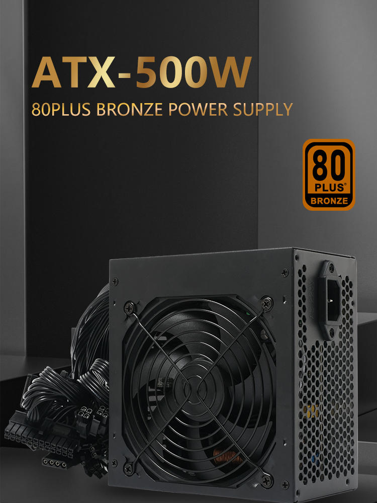 High Quality 500W APFC 80 PLUS Gaming PC ATX Computer Switching Power ...