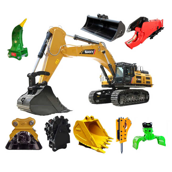 SANY Excavator Attachments | Buckets Quick Coupler Hydraulic Hammer ...